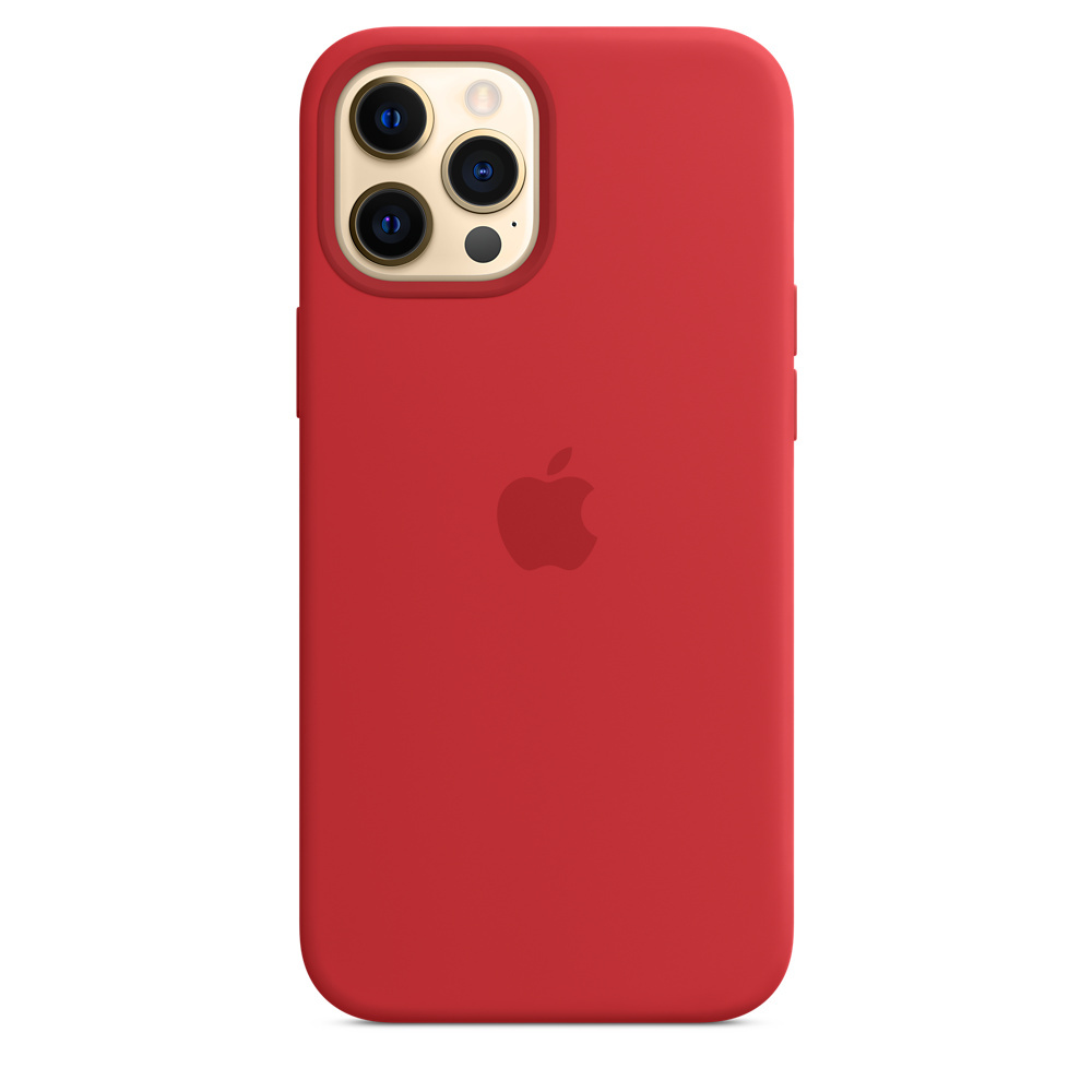 Apple iPhone 12 Pro Max Silicone Case with MagSafe Red MHLF3ZM/A ...